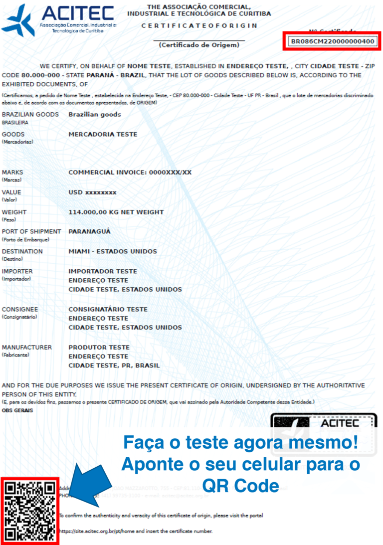 Certificado de Origem com IA em 1 seg - ACITEC