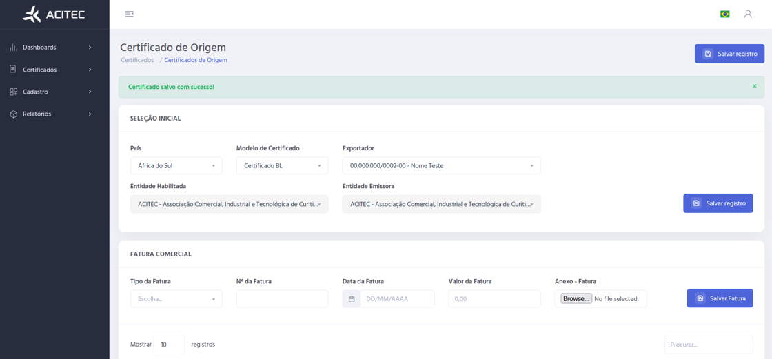 Certificado de Origem com IA em 1 seg - ACITEC